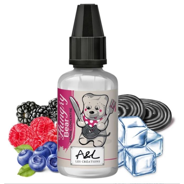 Concentré Hungry Bear 30ml A&L Les Créations Fruits rouges / Réglisse ...